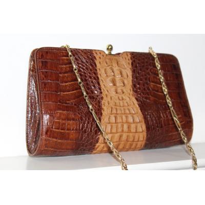 Sehr Elegante Schultertasche aus Hornrücken-Alligator-Schwanzhaut ...