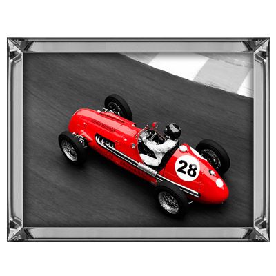 Historischer Rennwagen Monaco rot Wandbild Bild schwarz-weiß 80x60 mit ...